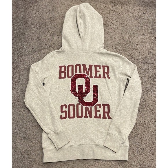 PINK Victoria's Secret | Tops | Vs Pink Oklahoma Sooners Bling Zip Up ...